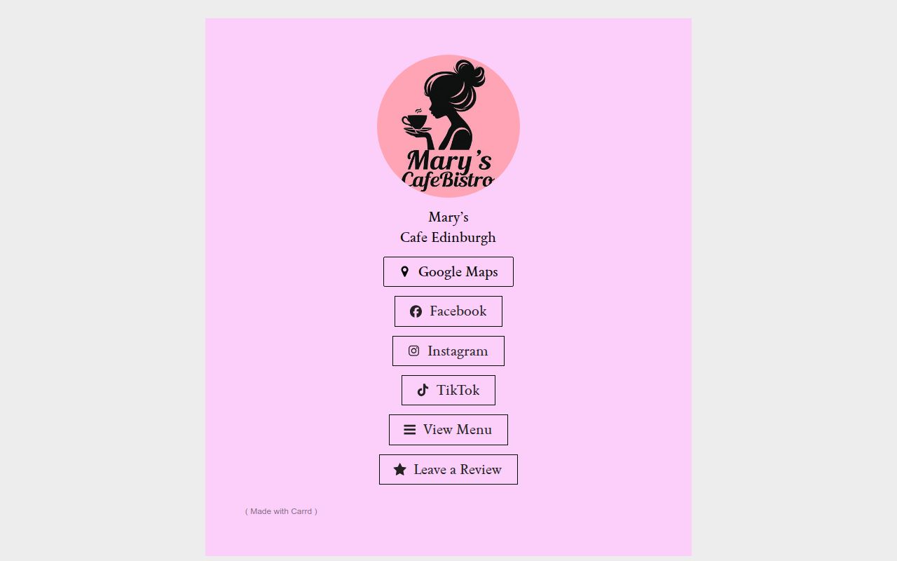 Mary’s Café Edinburgh